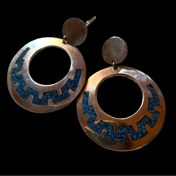 Taxco | Accessories | Vintage Sterling Silver Large Mexico Aztec Motif ...